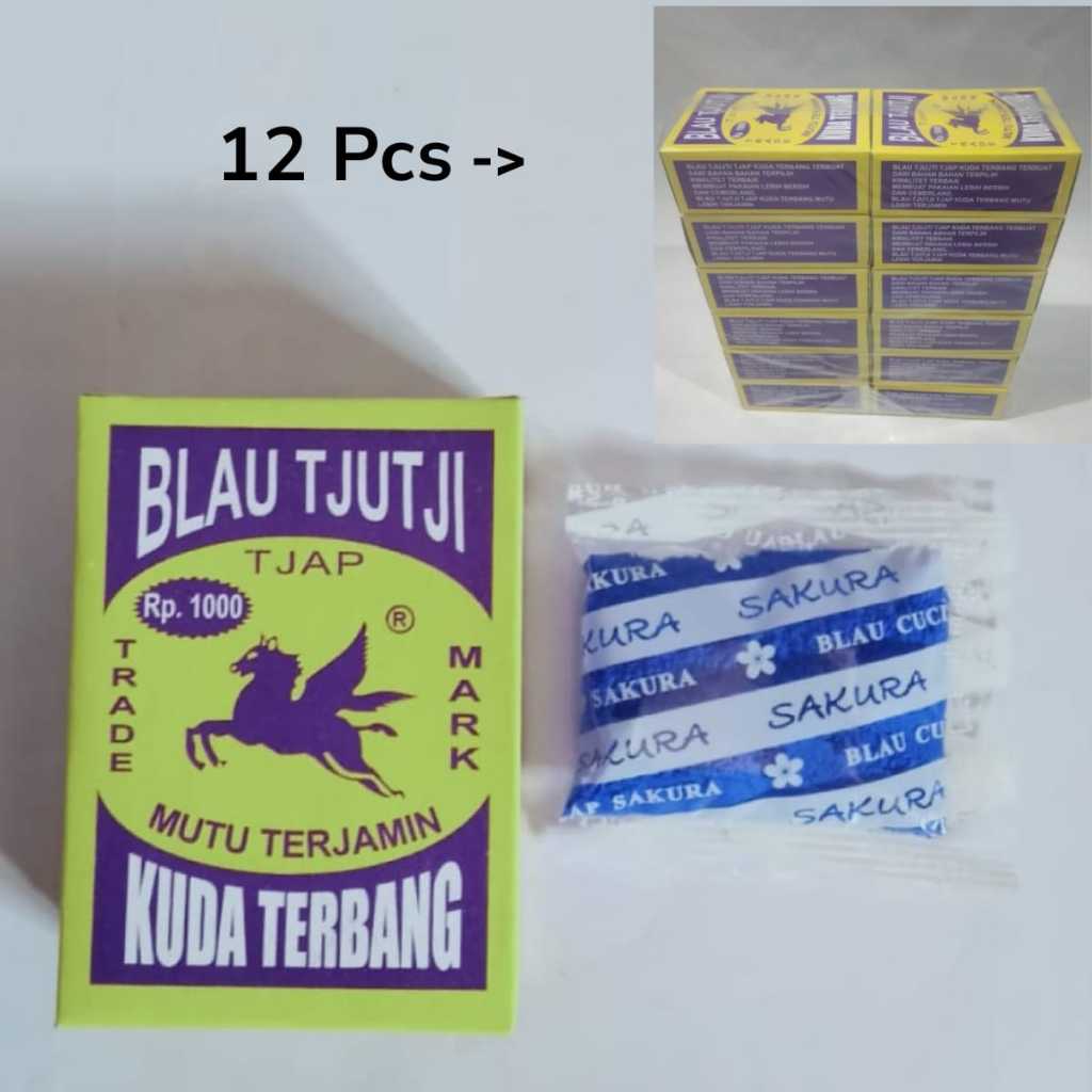 Jual BLAU CAP KUDA TERBANG / 12 PCS / BLAU CUCI / BLAU PAKAIAN / BLAU ...