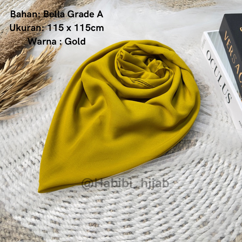 Jual Bella Square Polycotton 115 X 115 Jahit Tepi Kecil Premium 78 Warna Hijab Segi Empat ...