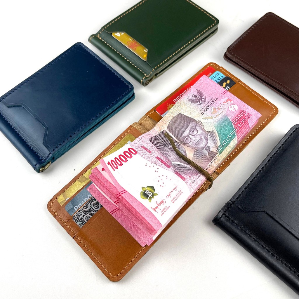 Jual Dompet pria kulit asli penjepit uang - Bifold money clip wallet ...