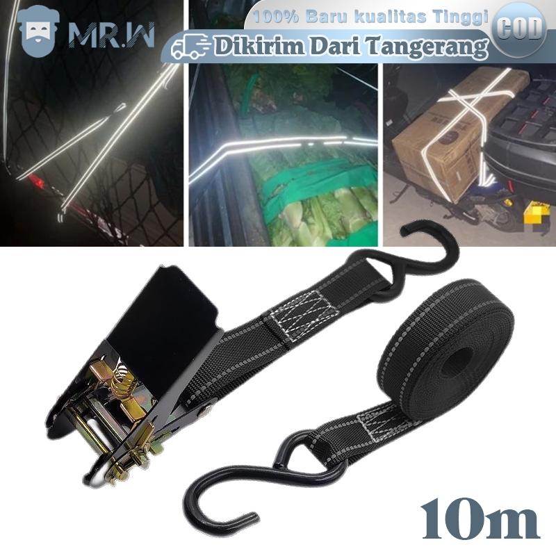 Jual 10m Cargo Lashing Belt Reflektif Rachet Tie Down 2.5cm Tali ...