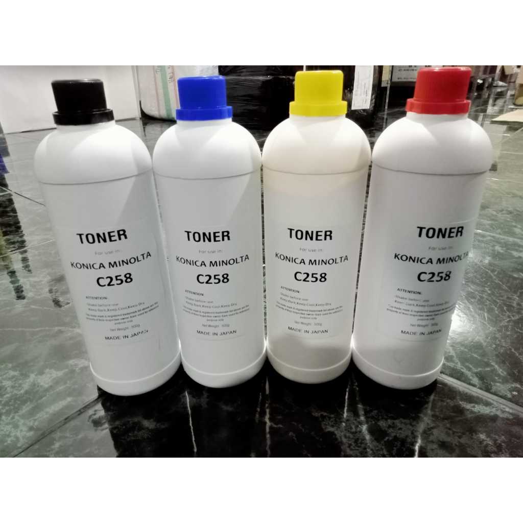 Jual Toner Refill Konica Minolta Bizhub C258 CMYK 500 Grams | Shopee ...