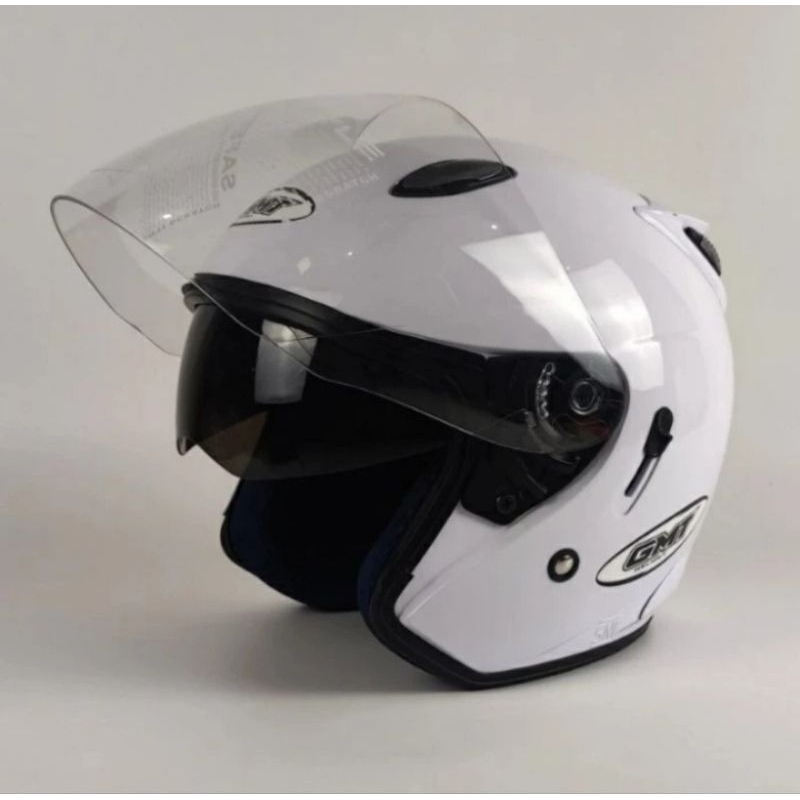 Jual HELM HALF FACE GMT DOUBLE VISOR ORIGINAL HELM CENTRO HELM SNI ...