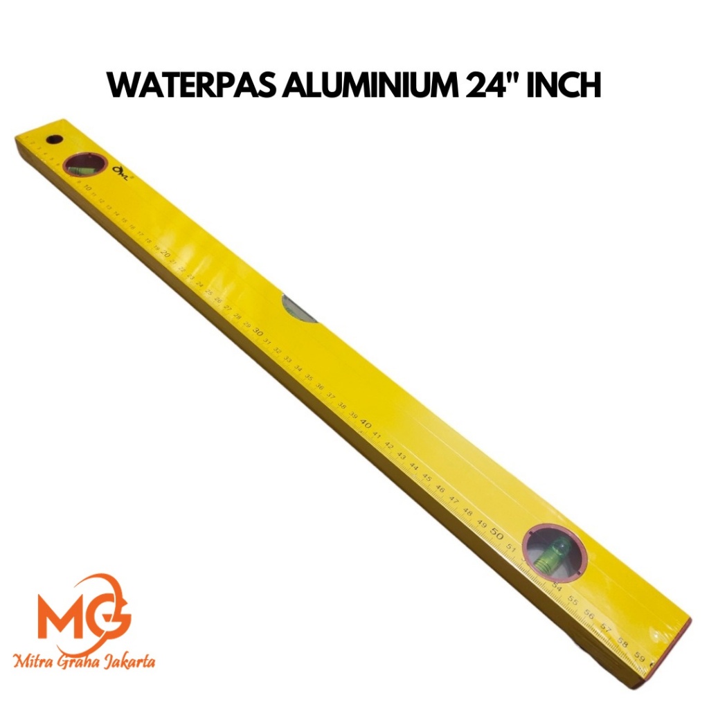 Jual waterpas waterpass aluminium 24" inch / alat ukur BERKUALITAS MGJ ...
