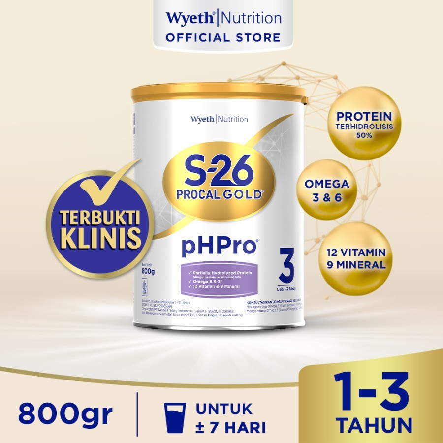 Jual Wyeth S26 Procal Gold pH Pro 3 800 gr | Shopee Indonesia