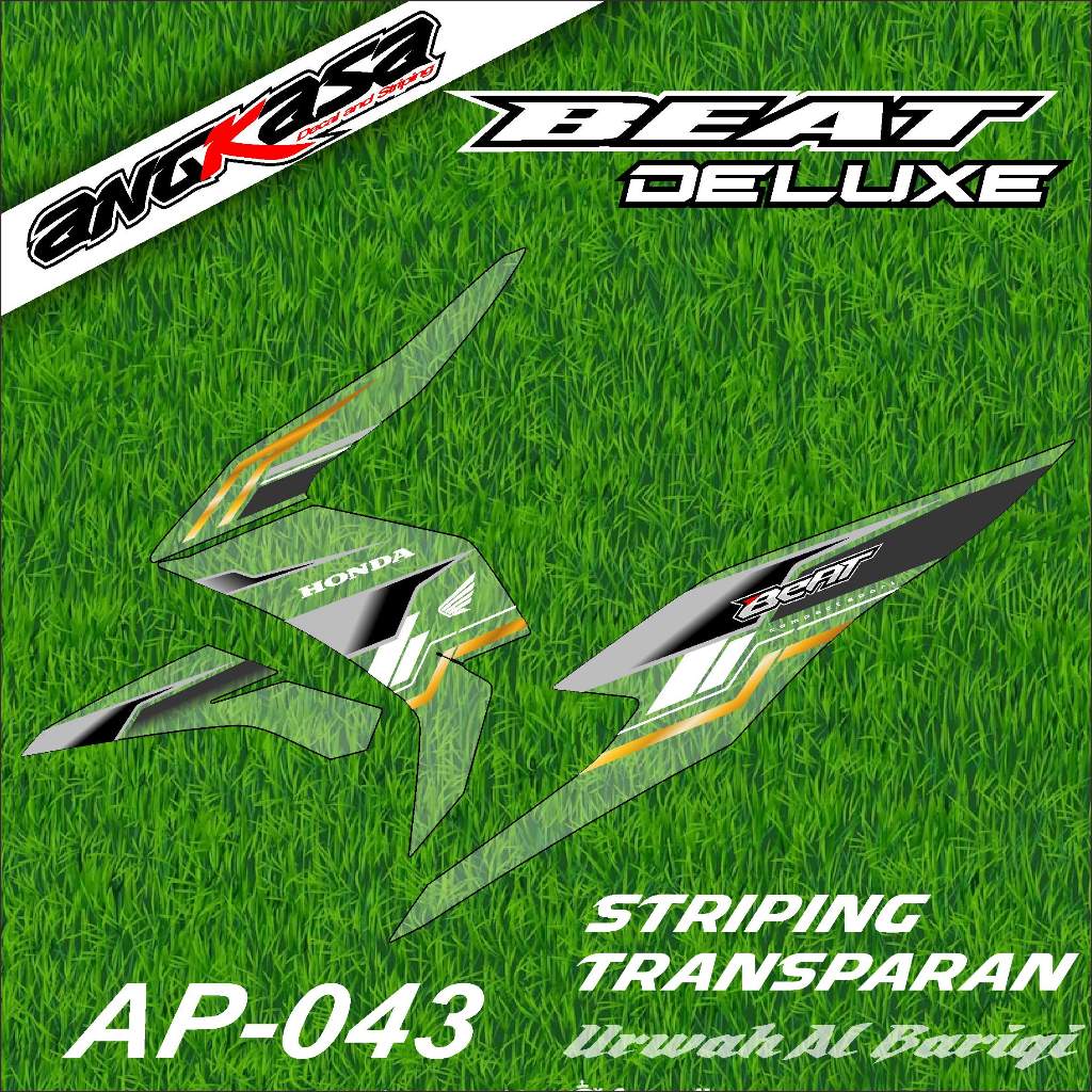 Jual AP-043 Striping Stiker Transparan Honda Beat Deluxe Desain tema ...