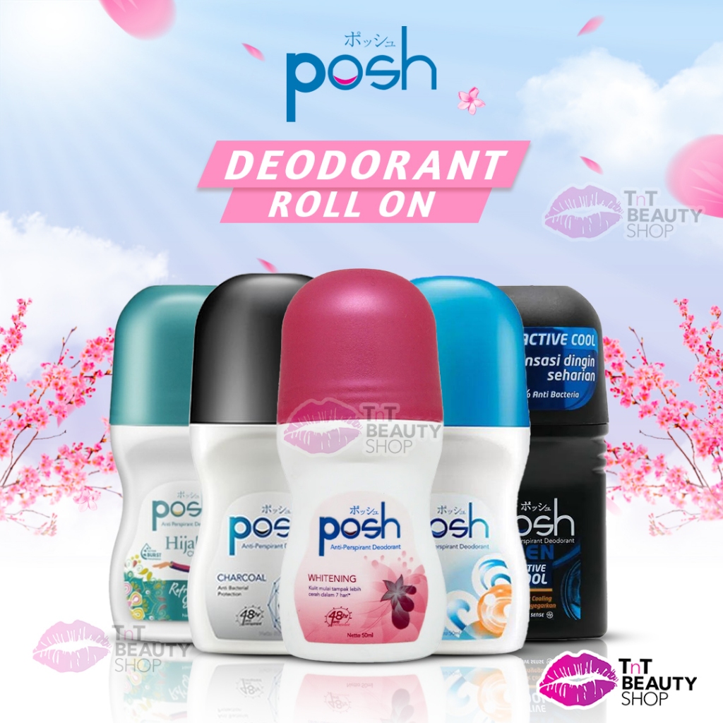 Jual POSH Deodorant Roll On Whitening Series 50ml | TnT Beauty Shop | Shopee Indonesia