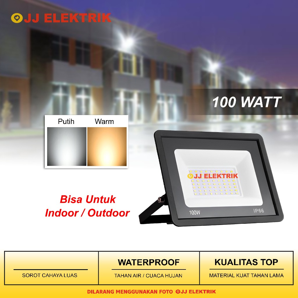 Jual Lampu Sorot LED 100W Flood Light Tembak Outdoor 100 Watt | Shopee Indonesia