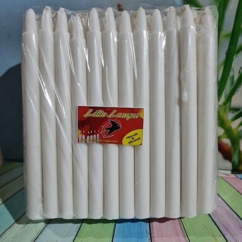 Jual Lilin Putih Isi 50 Panjang 16,5 D -+ 1,3 Tipe 03 Lilin lampu Lilin ...