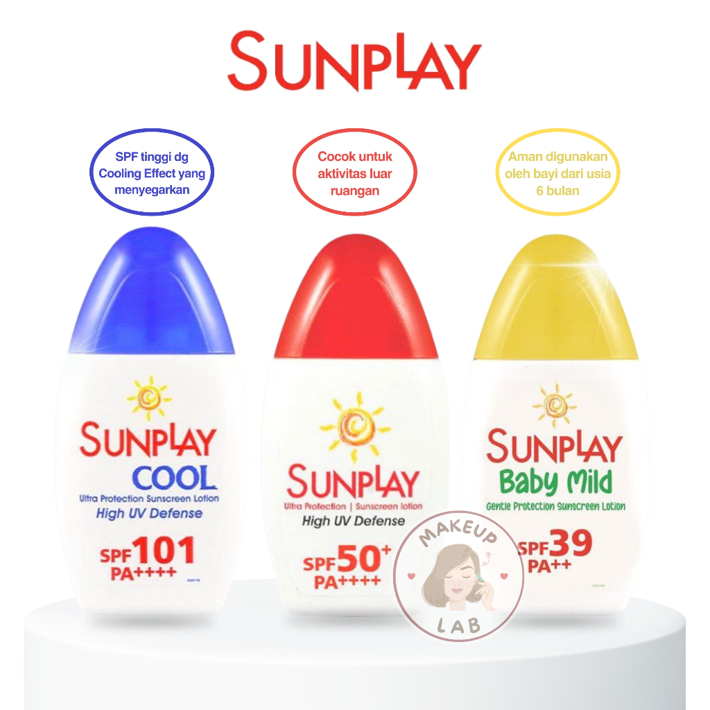 Jual SUNPLAY Ultra Protection Sunscreen Lotion High UV Defense Gentle ...
