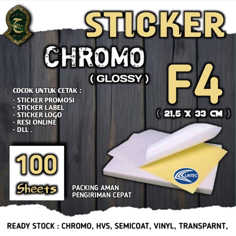 Jual STICKER KROMO ( GLOSY ) F4 ISI 100 LEMBAR TERMURAH | Shopee Indonesia