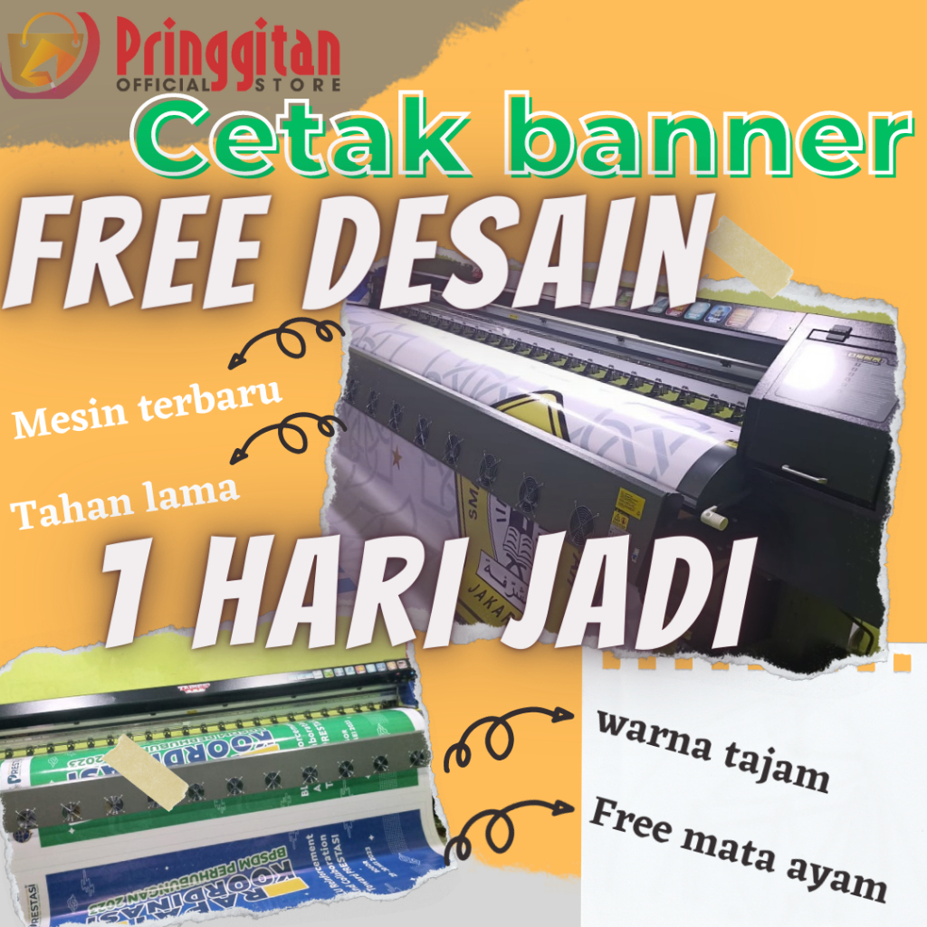 Jual Promo cetak banner spanduk custom 24Jam Free desain | Shopee Indonesia