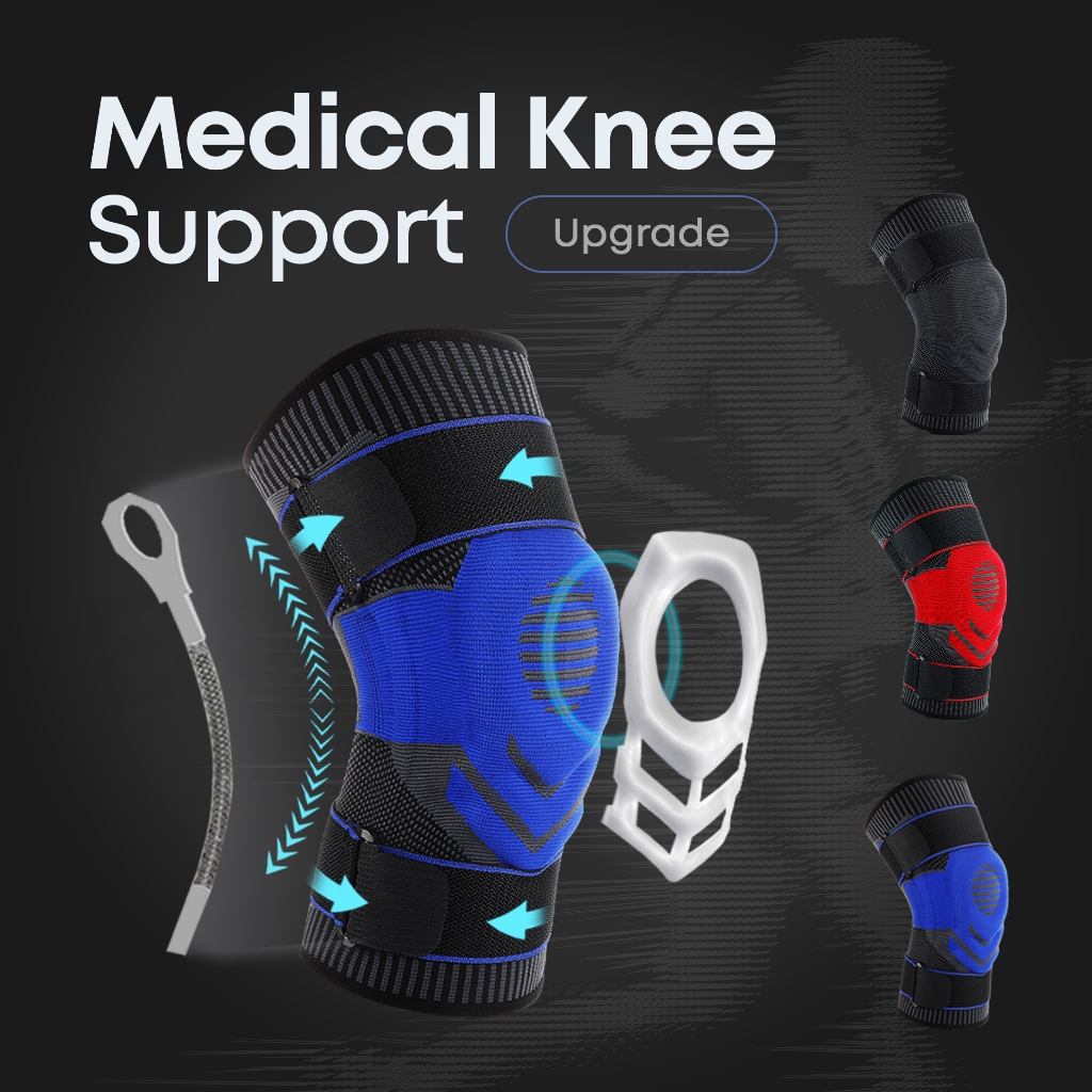 Jual SevenPlus Deker Pelindung Lutut 2 Spring + 2 Elastis Strap + Patella Gel Knee Pad Basket ...