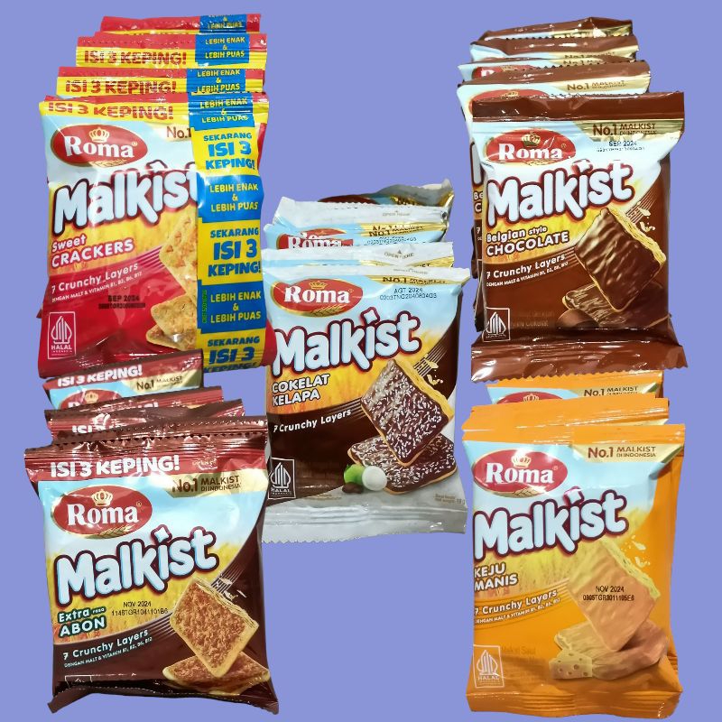Jual ROMA MALKIST Renceng Pack Biskuit 17gr [10 pcs/renceng] | Shopee ...