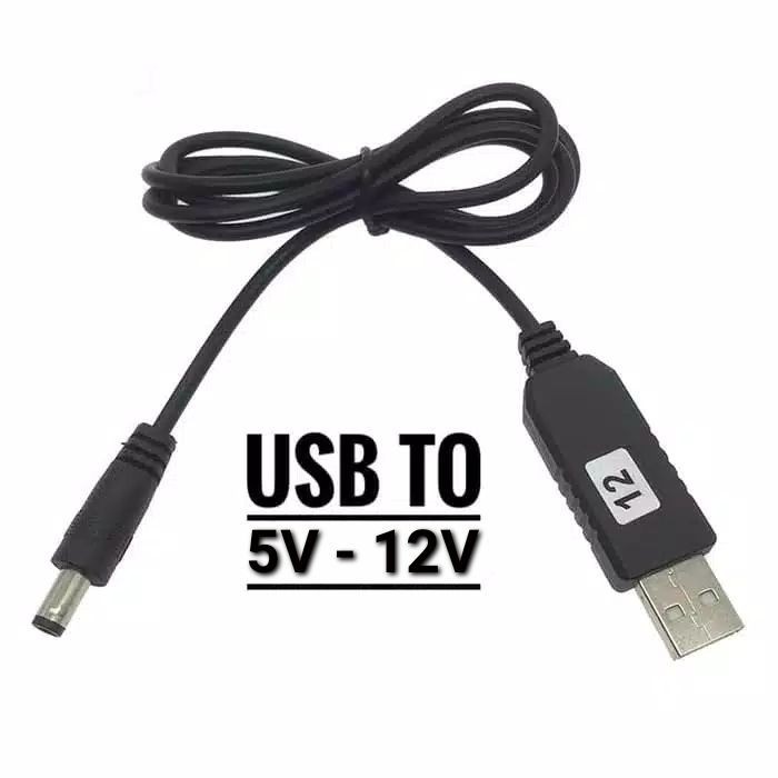 Jual Kabel Usb To Dc 5-12Volt step up Modul untuk WiFi Router/Modem 4G ...