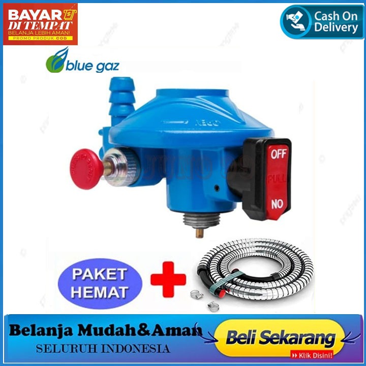 Jual BLUE GAZ ORIGINAL Paket Hemat Selang Dan Regulator BLUE GAZ PROMO ...