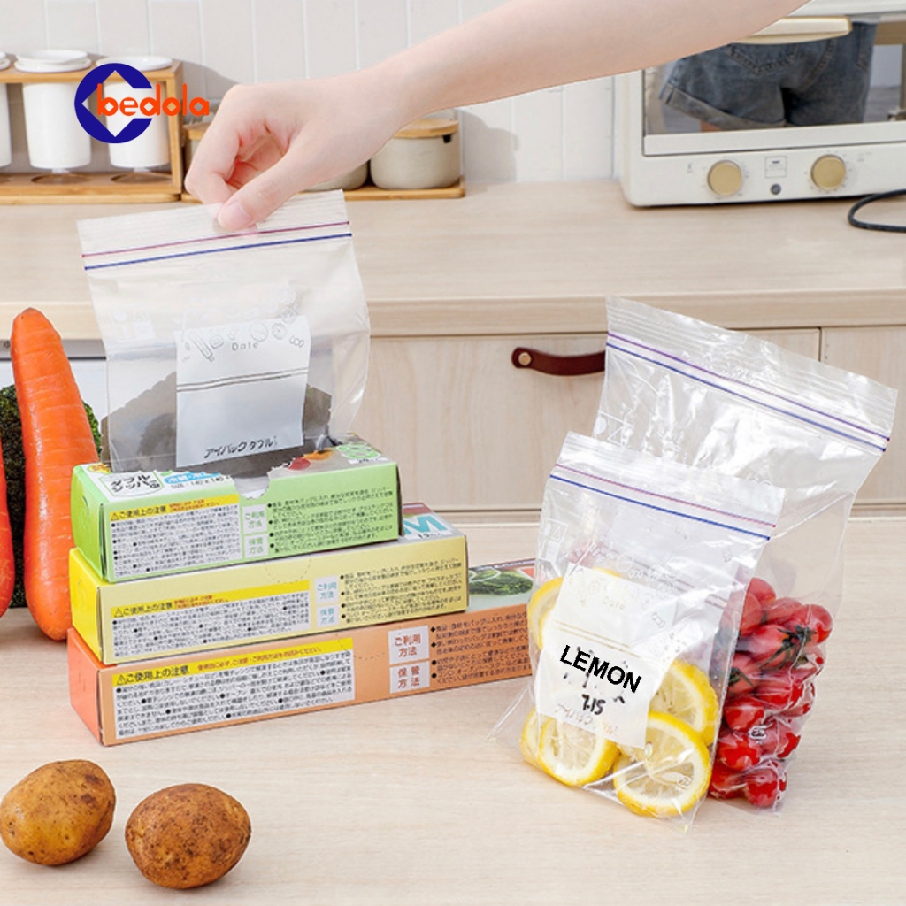 Jual Plastik ziplock sayuran reusable fresh bag kantong kulkas ...