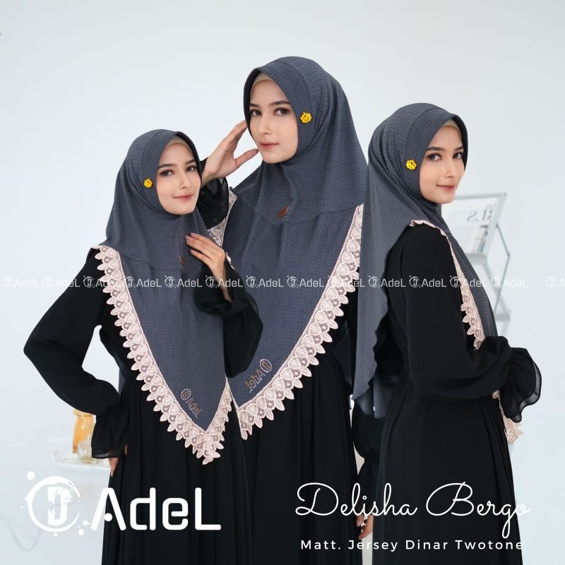 Jual Jilbab Simple Bergo Delisha Ori Adel Hijab | Shopee Indonesia