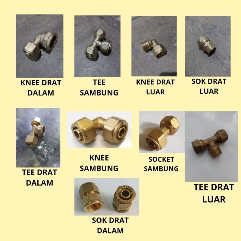 Jual Knee Drat Dalam Keni Air Panas Kuningan KDD Rifeng Ripeng 1/2 Inch | Shopee Indonesia