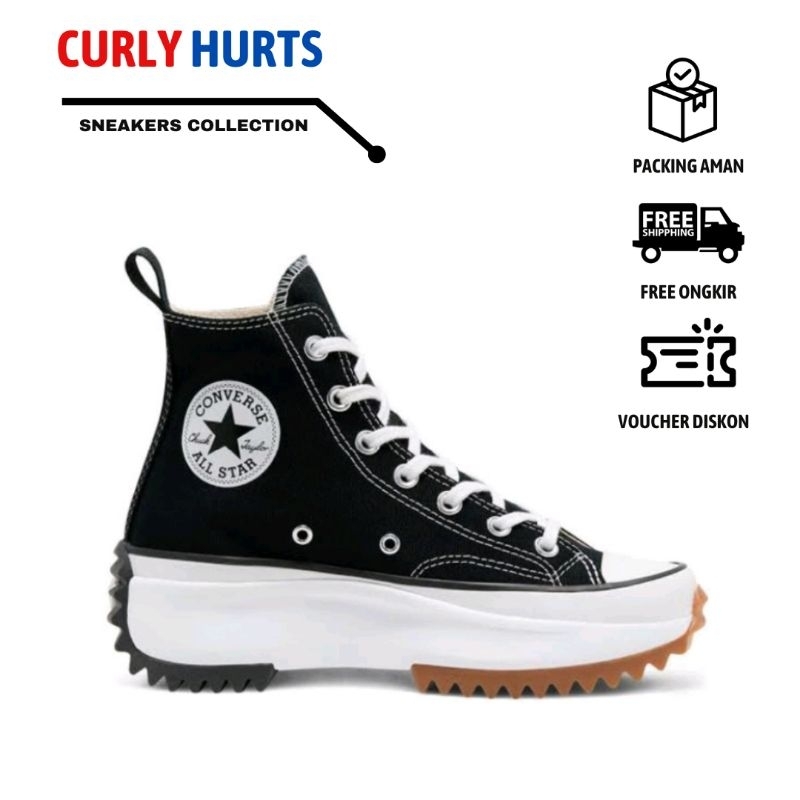 Jual Converse Run Star Hike LUGGED High Black White ORIGINAL (Bonus Paperbag dan Kaoskaki ...