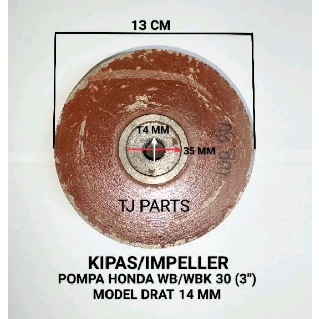 Jual Kipas/Impeller Mesin Pompa Alkon/Water Pump Honda WB 30/WBK 30 (3 ...