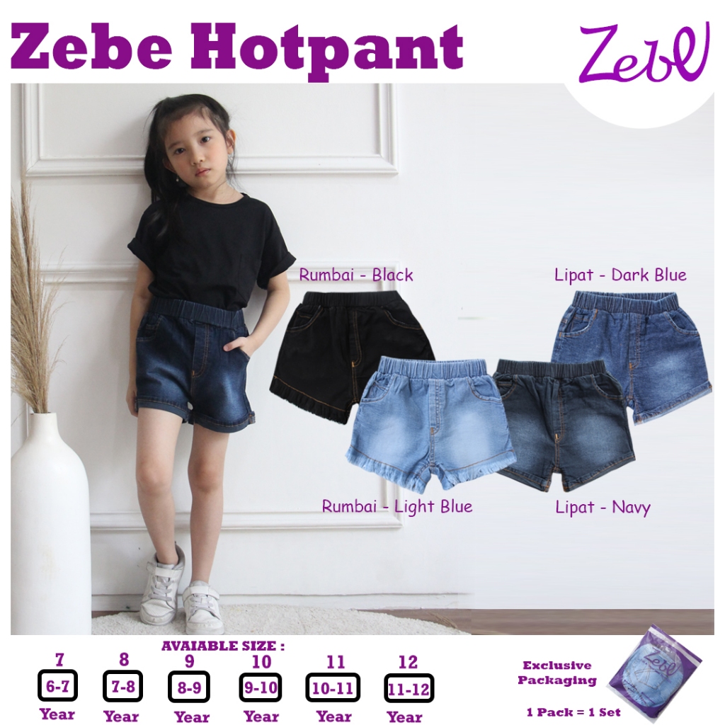 Jual KAZEL Zebe Jeans Hotpants 6-11Thn (1Pcs) | Shopee Indonesia