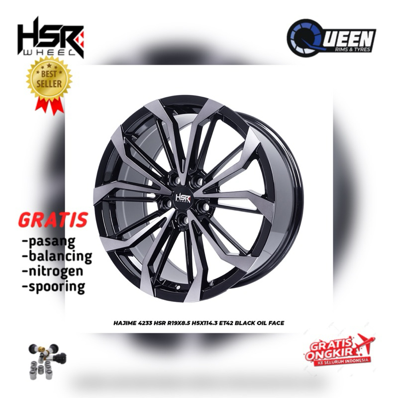 Jual VELG RACING R19 HSR HAJIME untuk mobil CRV, terios, rush, accord ...
