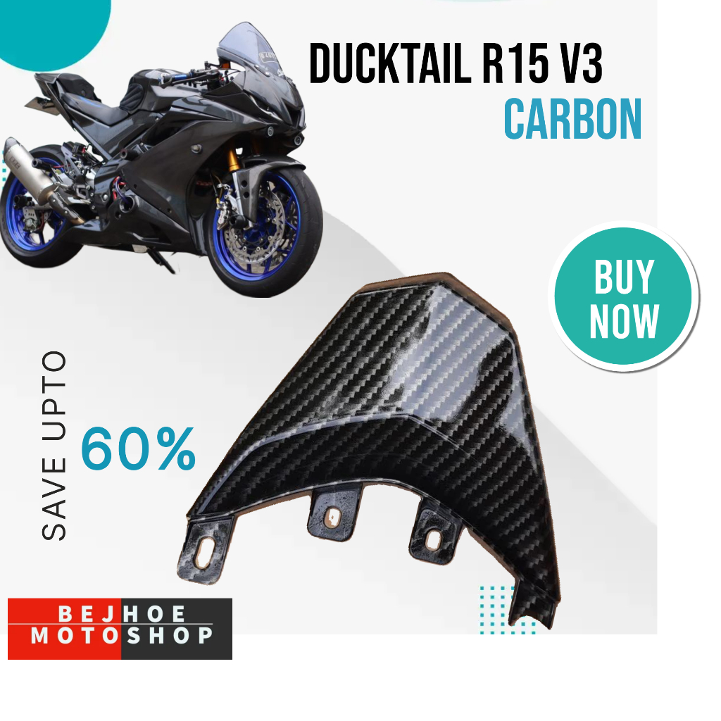 Jual cover tail r15 carbon ducktail r15 v3 carbon cover sambungan body ...