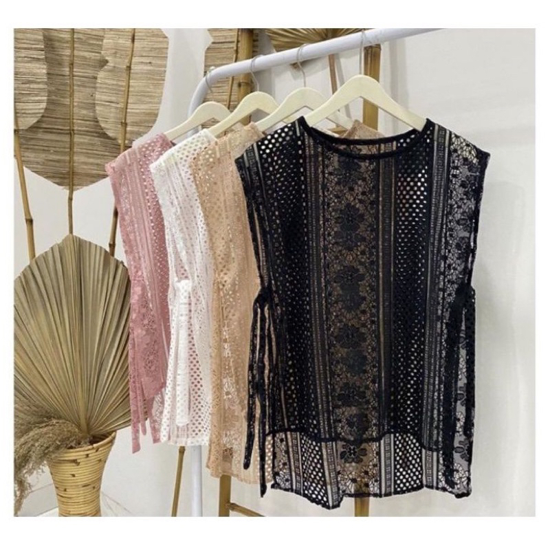 Jual VEST BURKAT TALI PREMIUM / VEST BRUKAT TALI/ LACE ROMPI BRUKAT ...