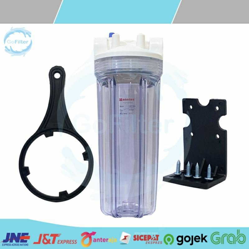 Jual HOUSING FILTER AIR NANO NANOTEC BLUE BIRU CLEAR 10 INCH 10 INCI 10 ...