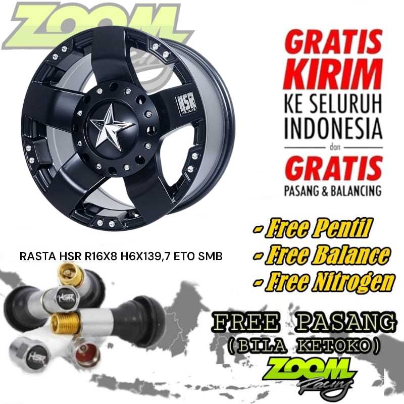 Jual VELG MOBIL RACING SEMI OFFROAD R16 PCD 6X139,7 BUAT PAJERO ...