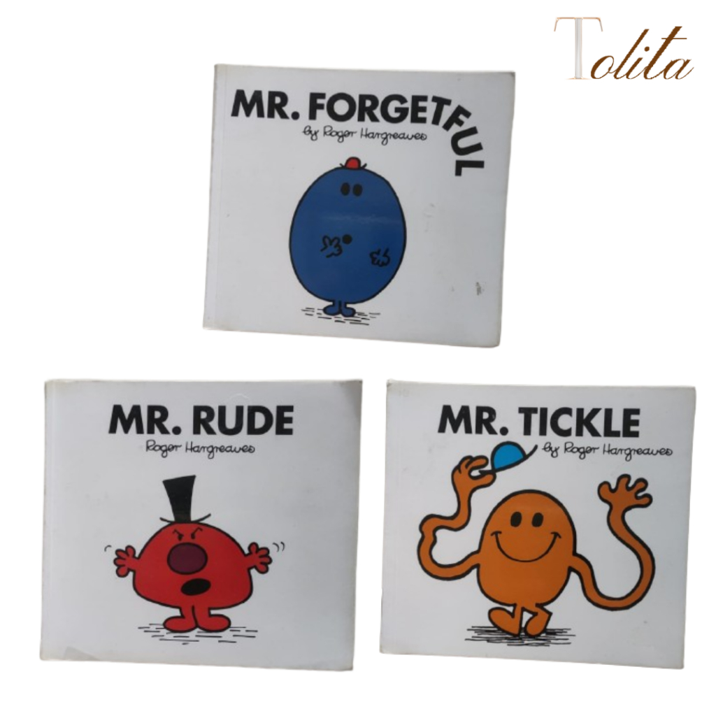 Jual buku inggris anak mr men mr forgetful mr tickle mr rude roger ...