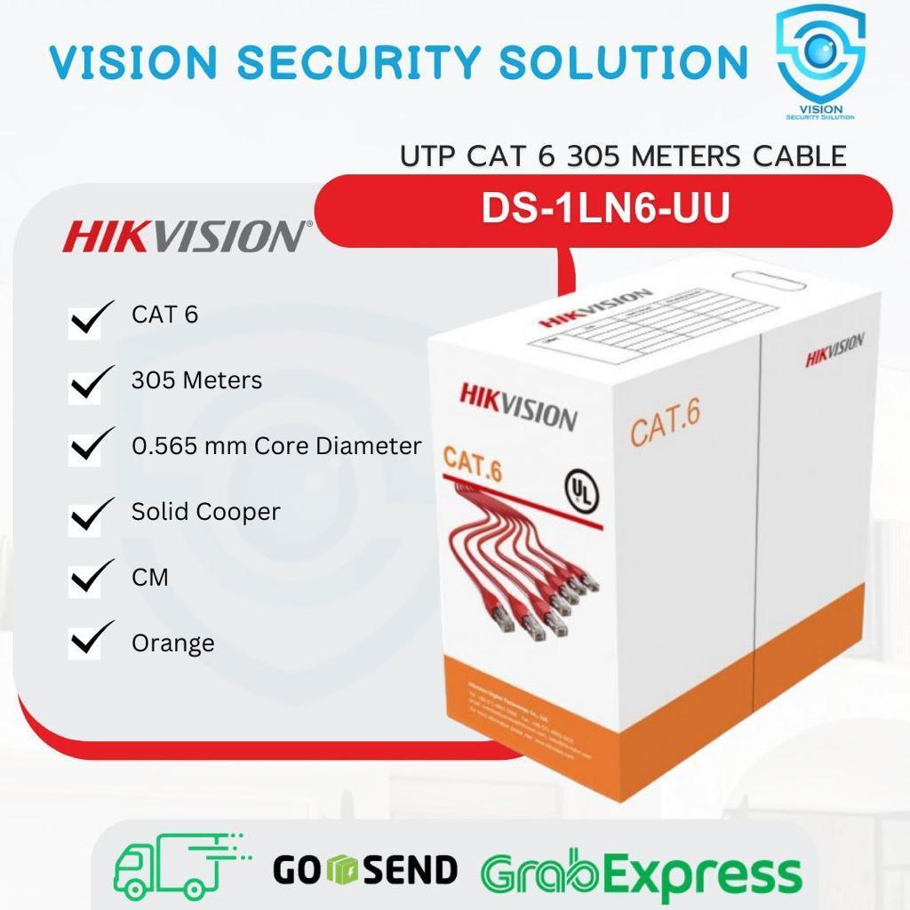 Jual Kabel LAN UTP IP Cat 6 Hikvision DS-1LN6-UU Solid Copper 305M ...