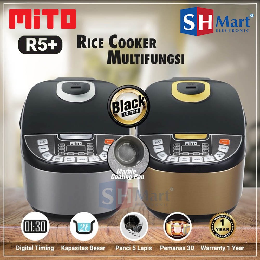 Jual RICE COOKER DIGITAL MITO R5+ KAPASITAS 2 LITER 8 IN 1 GARANSI ...