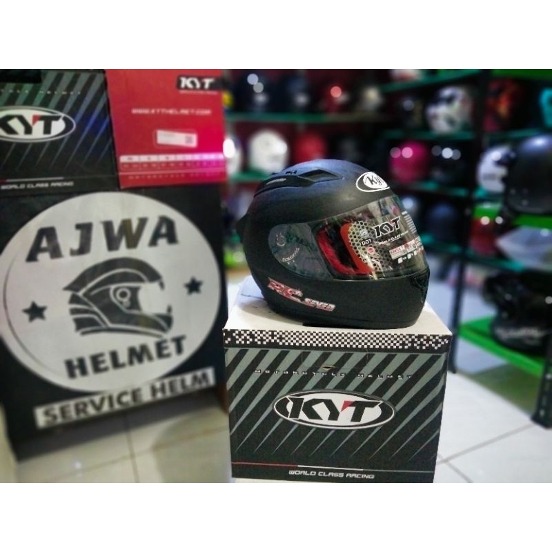Jual KYT RC7 BLACK MATT ORIGINAL KYT RC-7 FULL FACE | Shopee Indonesia