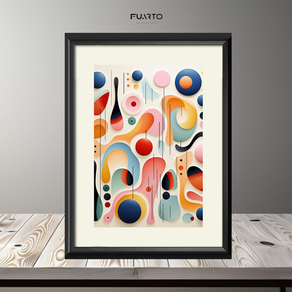 Jual Wall Decor Pajangan Dinding Ruangan Abstrak Frame Hitam Latar ...