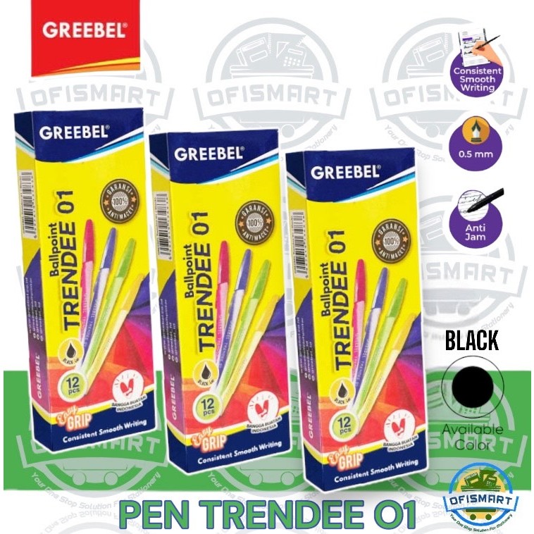 Jual Greebel Pulpen Trendee 01 | @1Ktk=12PCs | Shopee Indonesia