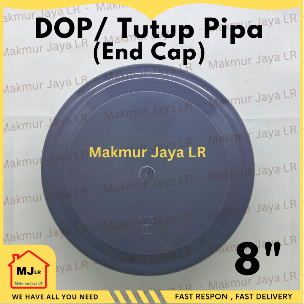 Jual DOP 8 inch PVC Tutup Pipa 8" Polos Tanpa Drat / END CAP 8 dem ...