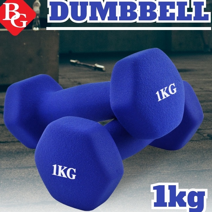 Jual Harga Promo BG SPORT MINI DUMBBELL SET / BARBEL NEOPRENE CAST IRON 1KG (2 Pcs) Laris ...