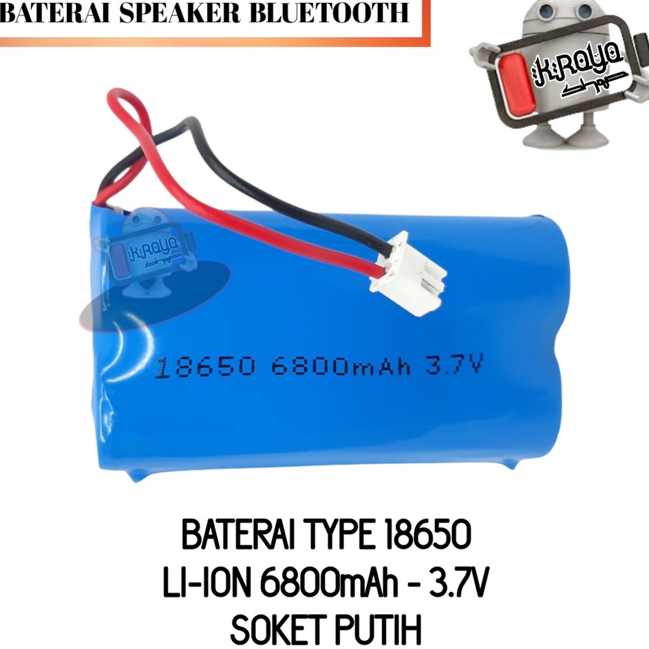 Jual KODE WON118 Baterai Speaker Bluetooth Type 18650 3.7V-6800mAh ...