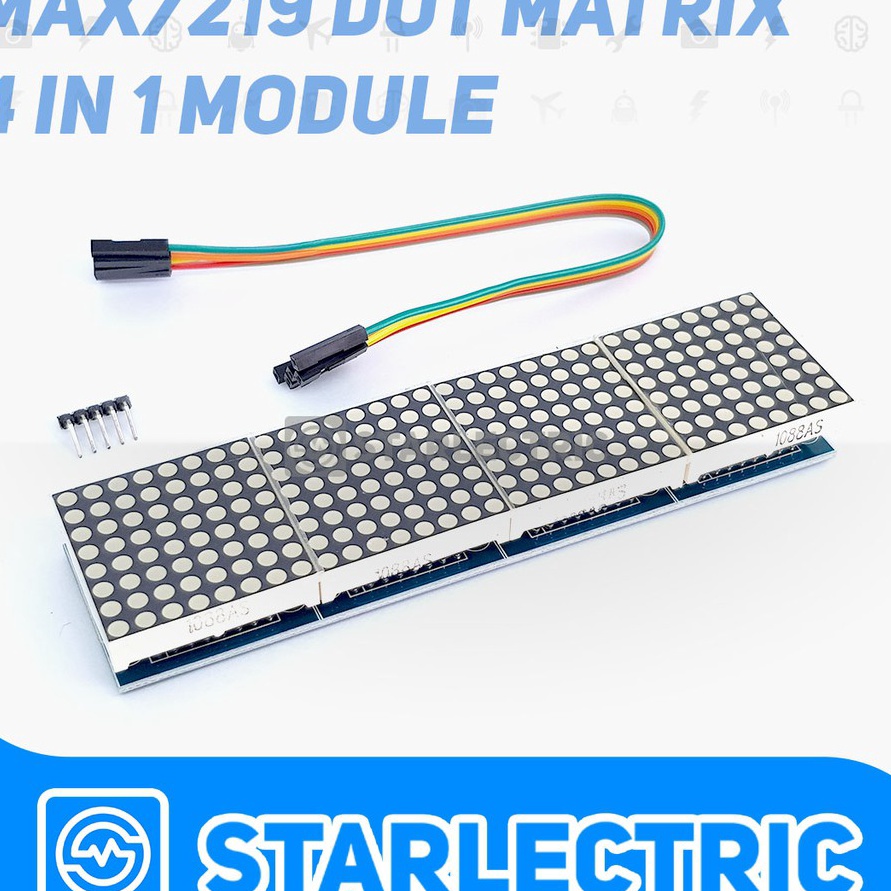 Jual TIPE LEG451 Max7219 x 4 Dot Matrix Module 4in1 Display for Arduino ...