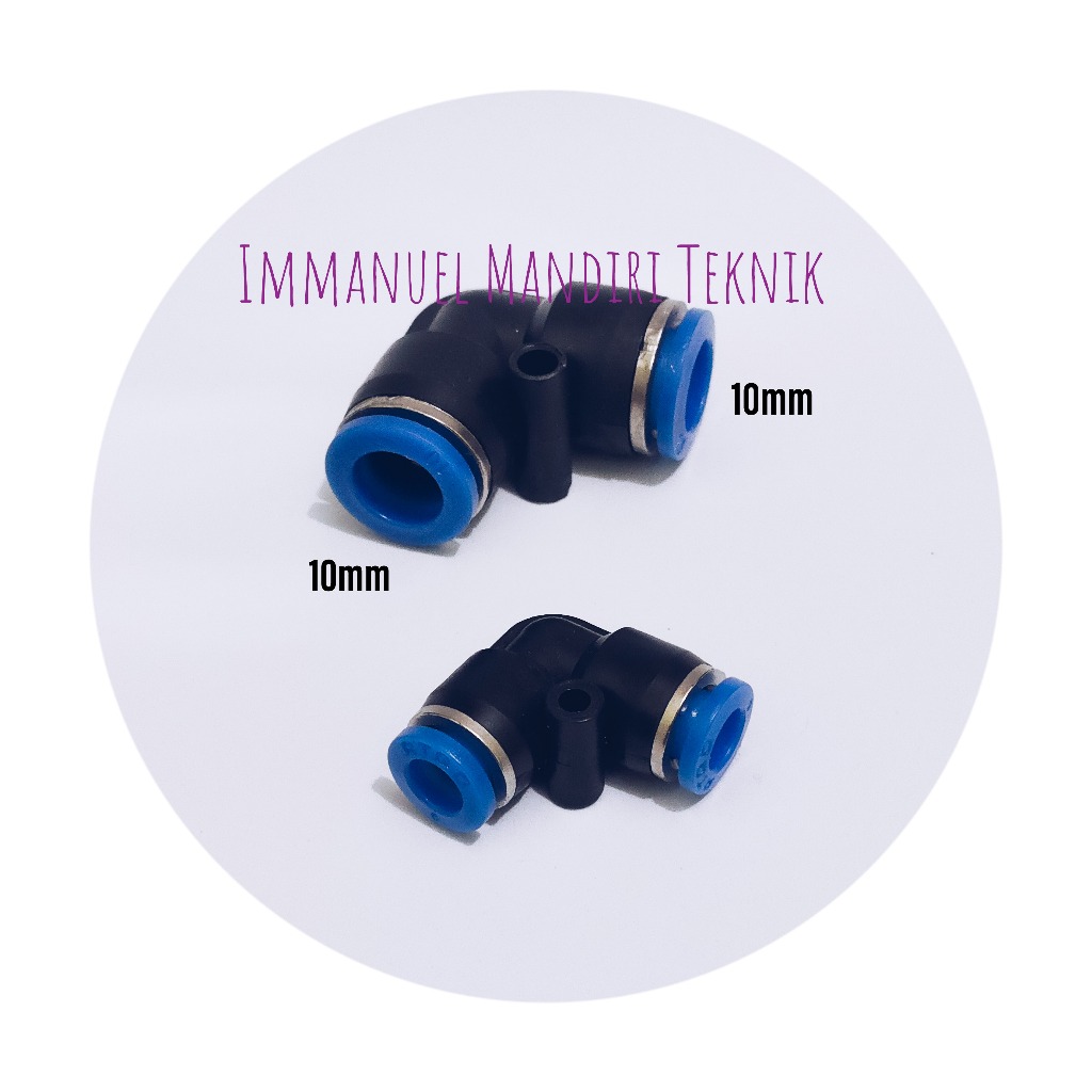 Jual Elbow pneumatic 10mm / Sambungan selang elbow pneumatic 10mm ...