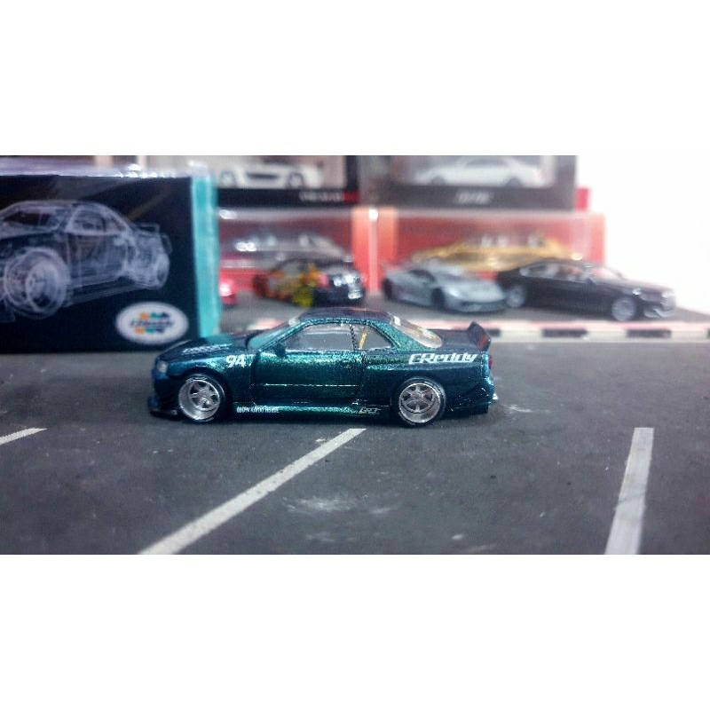 Jual Diecast Mini GT Kaido House Nissan Skyline GTR R34 Greddy Green no ...