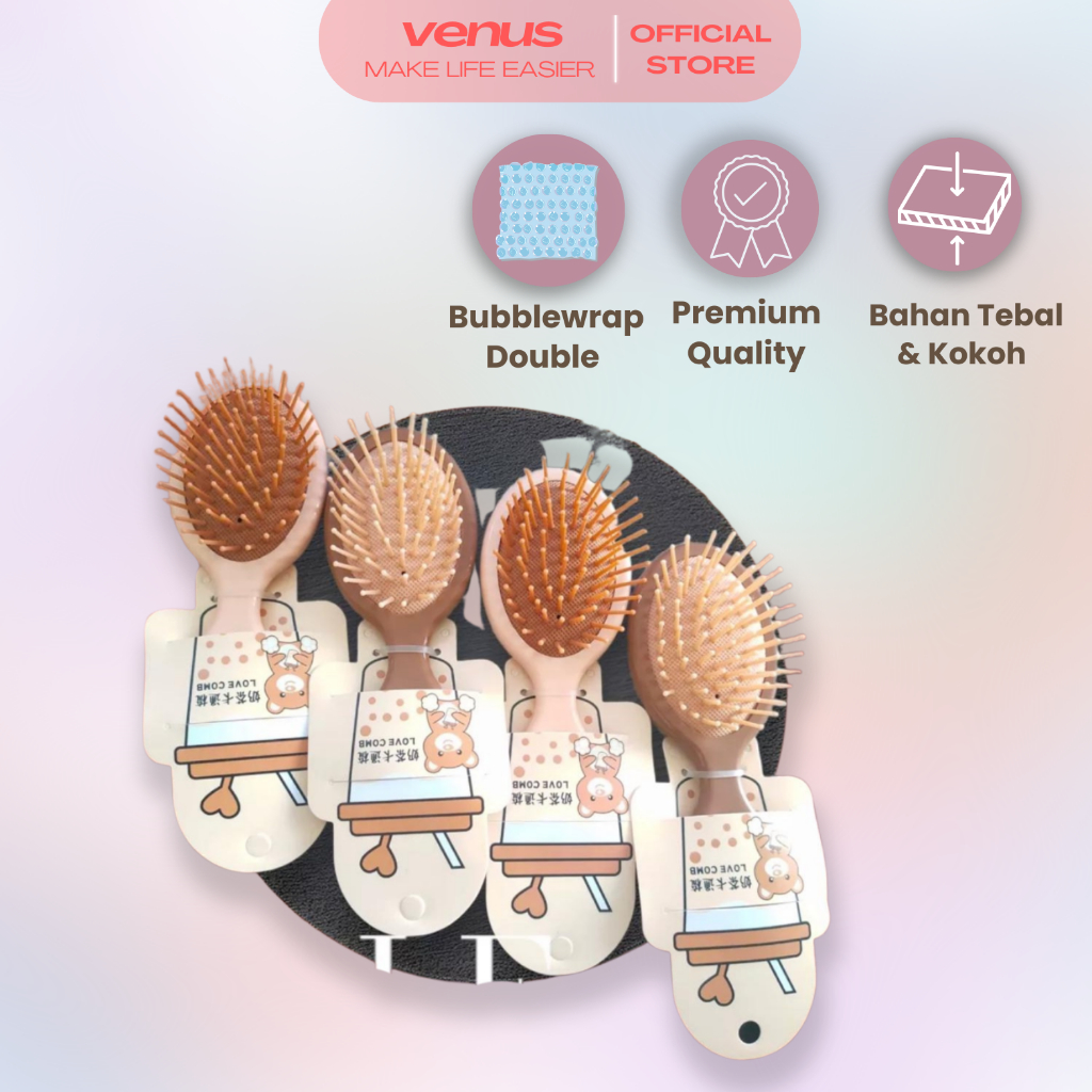 Jual Sisir Bayi Coklat Edition Premium Korean Style / Sisir Rambut Anak ...