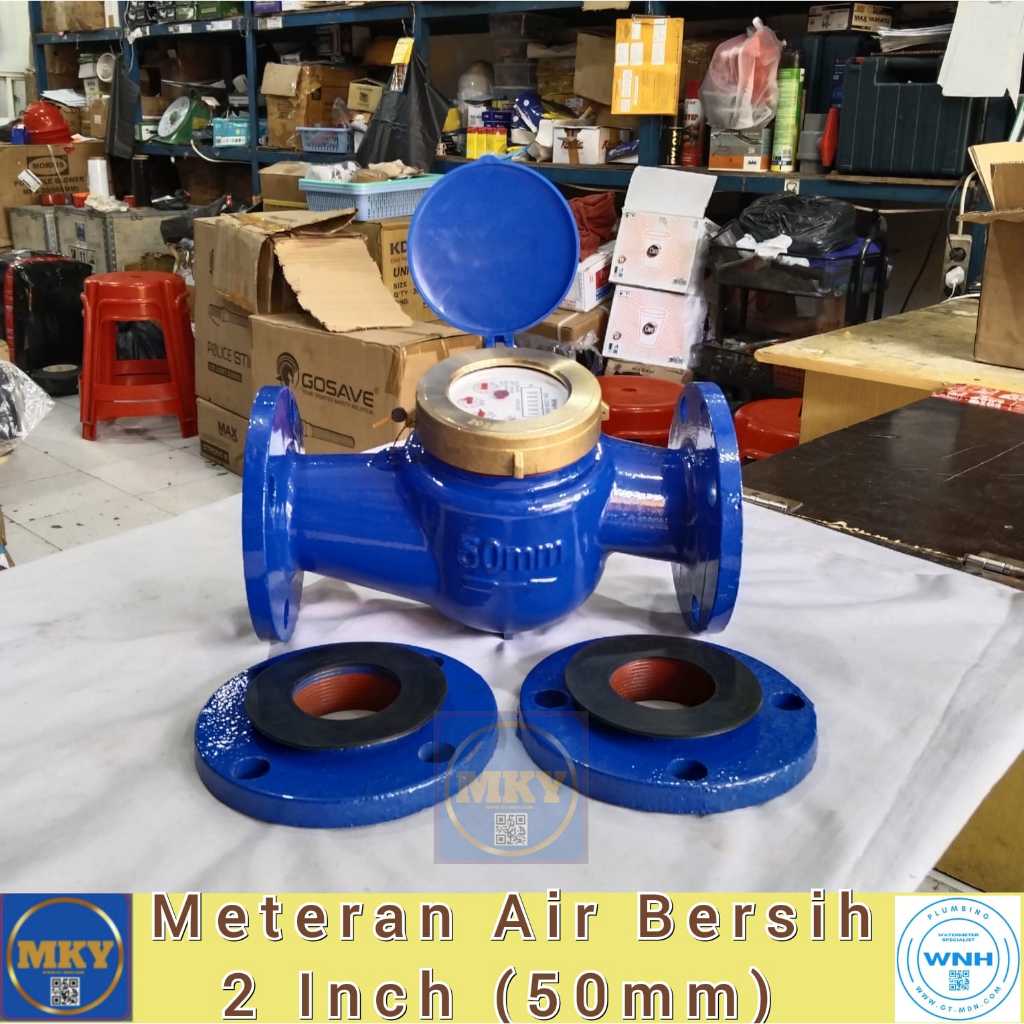 Jual Water meter / Meteran Air / Flow meter 2" inch flange / Mrek WNH ...
