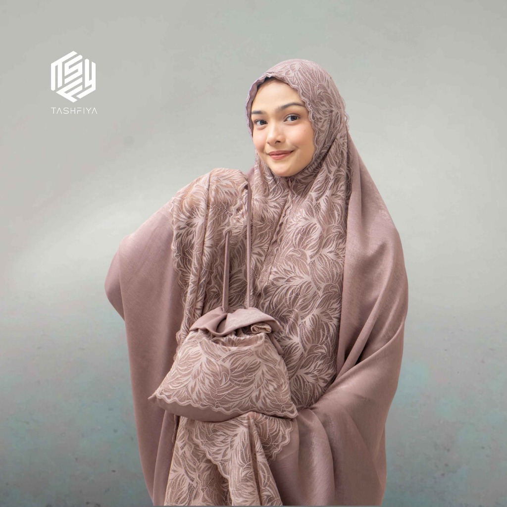 Jual Tashfiya - Mukena Dewasa 2 In 1 Santorini Chocolate/Mukena Renda Premium/Mukena Terbaru ...