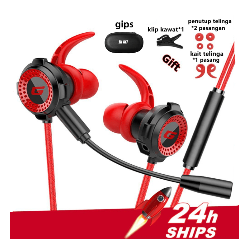 Jual Headset GAMING Leyoya EARPHONE MOBILE GAMING Mic PLUS MIC PUBG ML ...