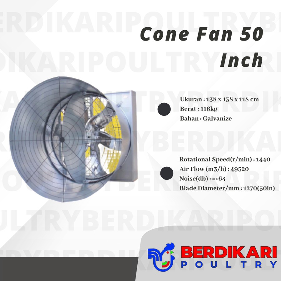 Jual Cone Fan 50 inch/Blower Kipas/Exhaust Cone Fan 50" Body Only ...