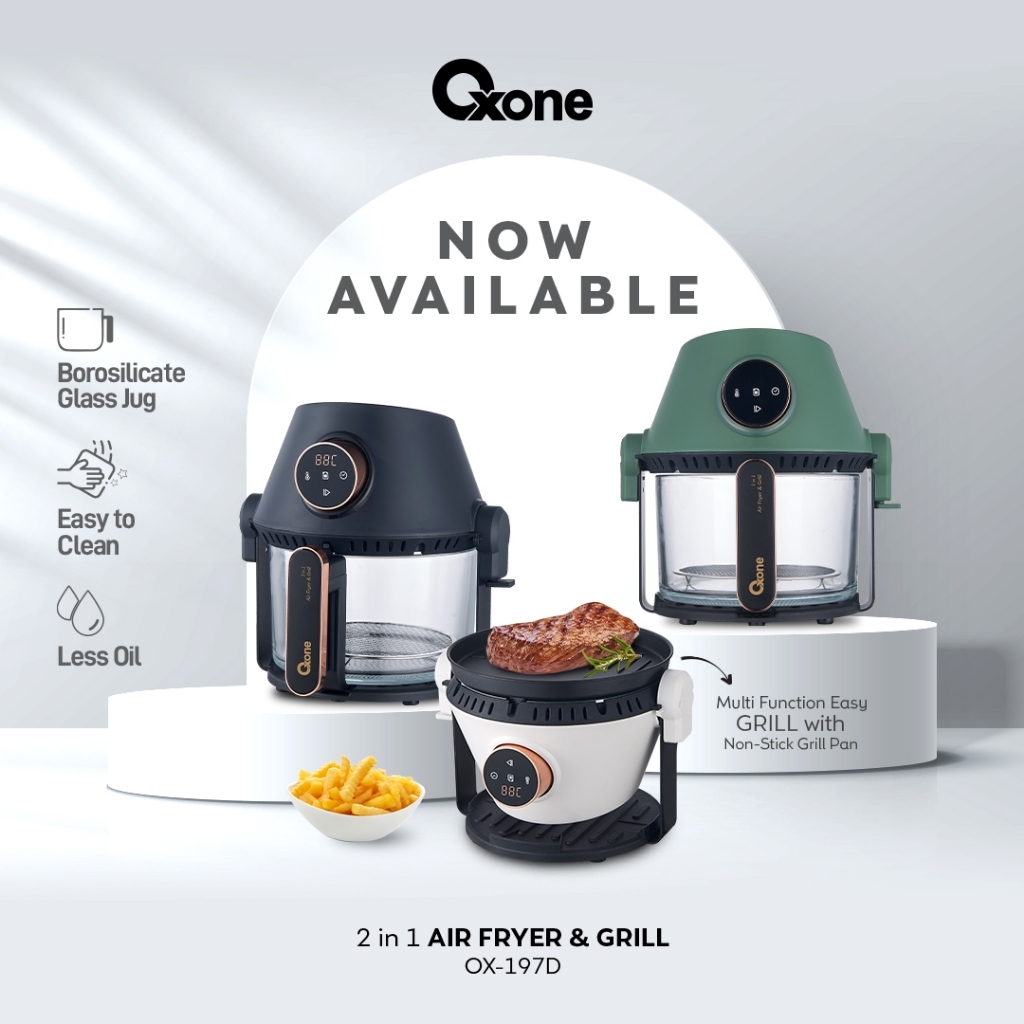 Jual OXONE OX-197D 2 in 1 Air Fryer and Grill Multi Function Easy Grill ...