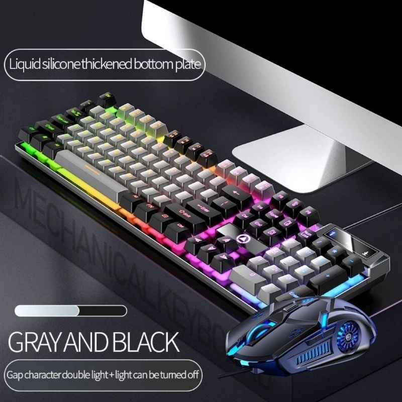 Jual LIVETECH Ungu Gaming Keyboard Mechanical K500 Feel Pink Mekanikal ...