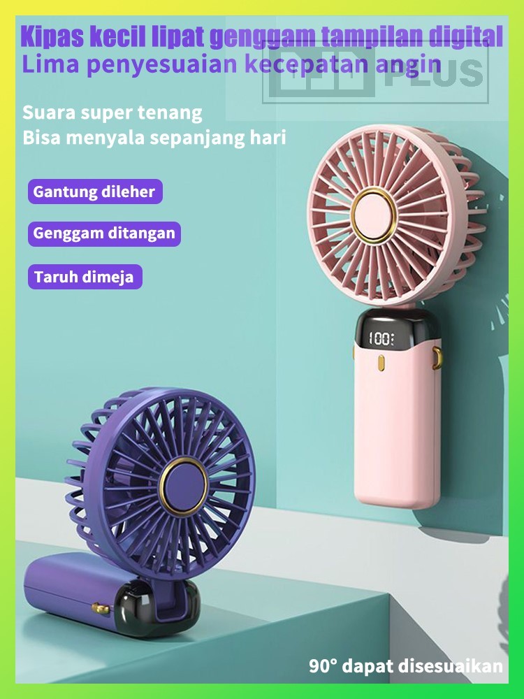 Jual DJDPlus Kipas Mini Portabel USB 3-in-1 Genggam Leher Berdiri Kipas ...